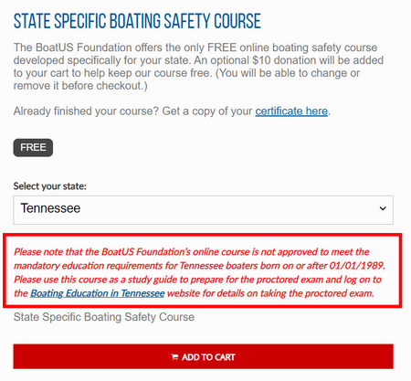 Does this course fulfill my state's Boating Safety Course requirement?